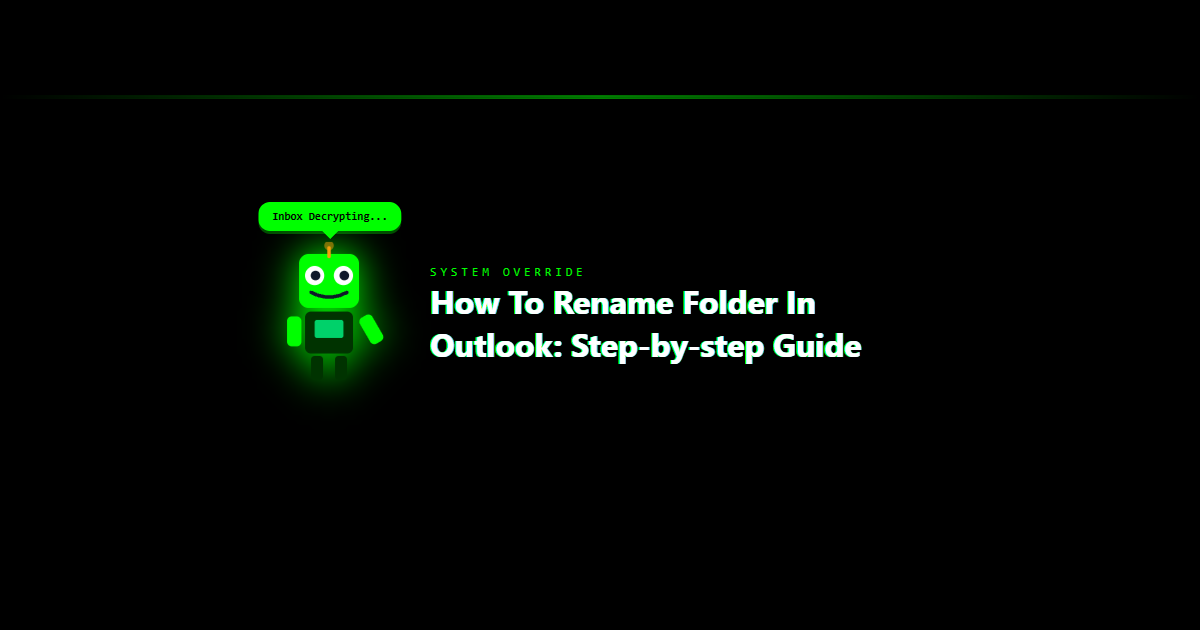 How to Rename Folder in Outlook: Step-by-Step Guide - The Computer Portal